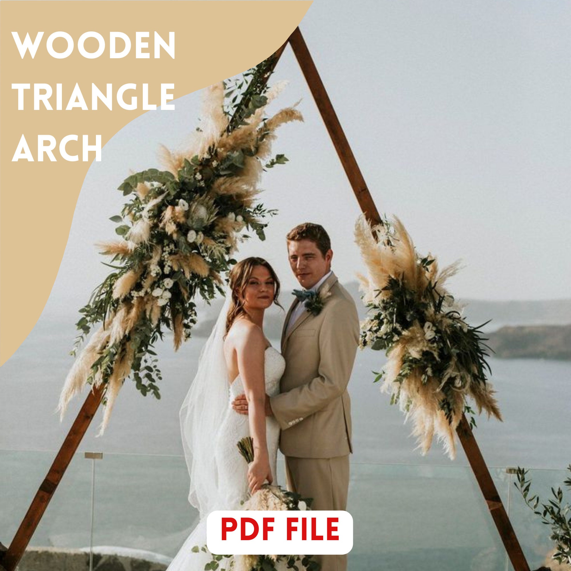 Diy Wedding Triangle Plan, Diy Wedding Arch Plan, Triangle Arch ...