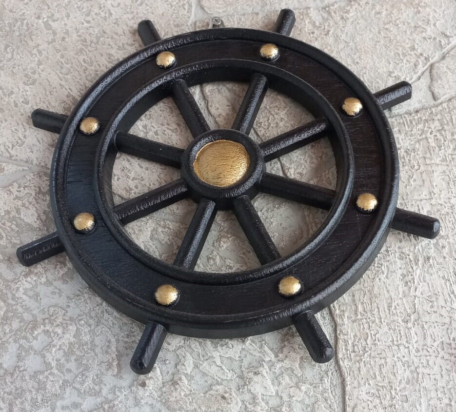 Wooden Rudder Wall Decor Wooden Ship Steering Wheel Decor - Etsy