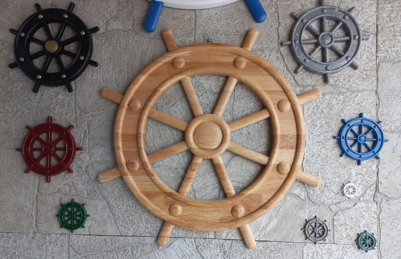 Wooden Rudder Wall Decor Wooden Ship Steering Wheel Decor - Etsy