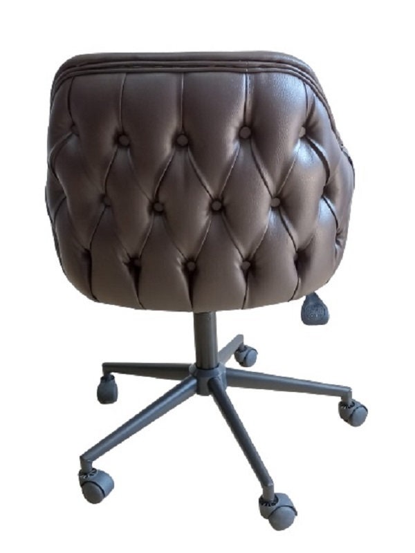 Quilted Office Chair, Vintage Rolling Office Chair, Country Modern ...