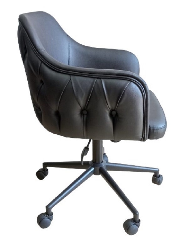 Quilted Office Chair, Vintage Rolling Office Chair, Country Modern ...