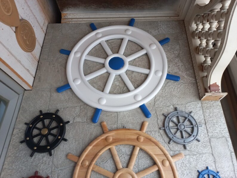 Wooden Rudder Wall Decor Wooden Ship Steering Wheel Decor - Etsy
