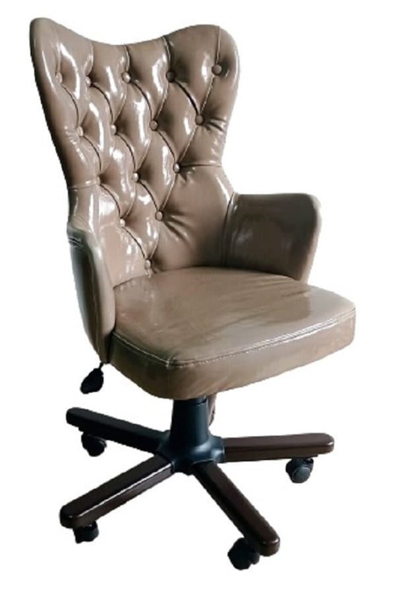 Office Chair, Quilted Office Chair, Vintage Rolling Office Chair ...