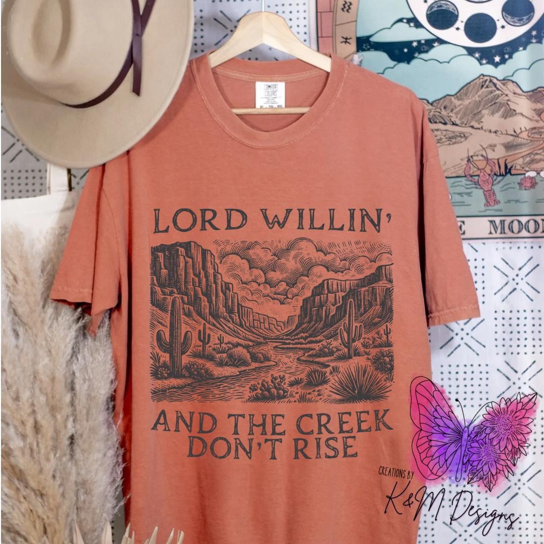Lord Willing and the Creek Don't Rise Christian Faith Inspirational DTF ...