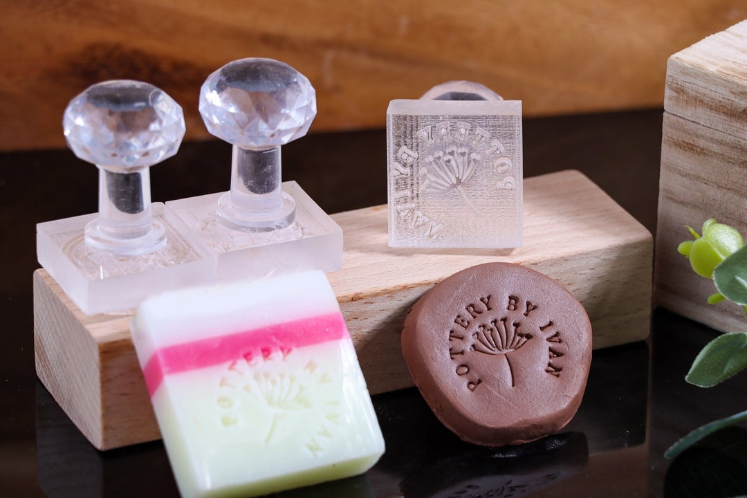 Custom Handmade Soap Stamp, Acrylic Stamp for Soap, Custom Pottery ...