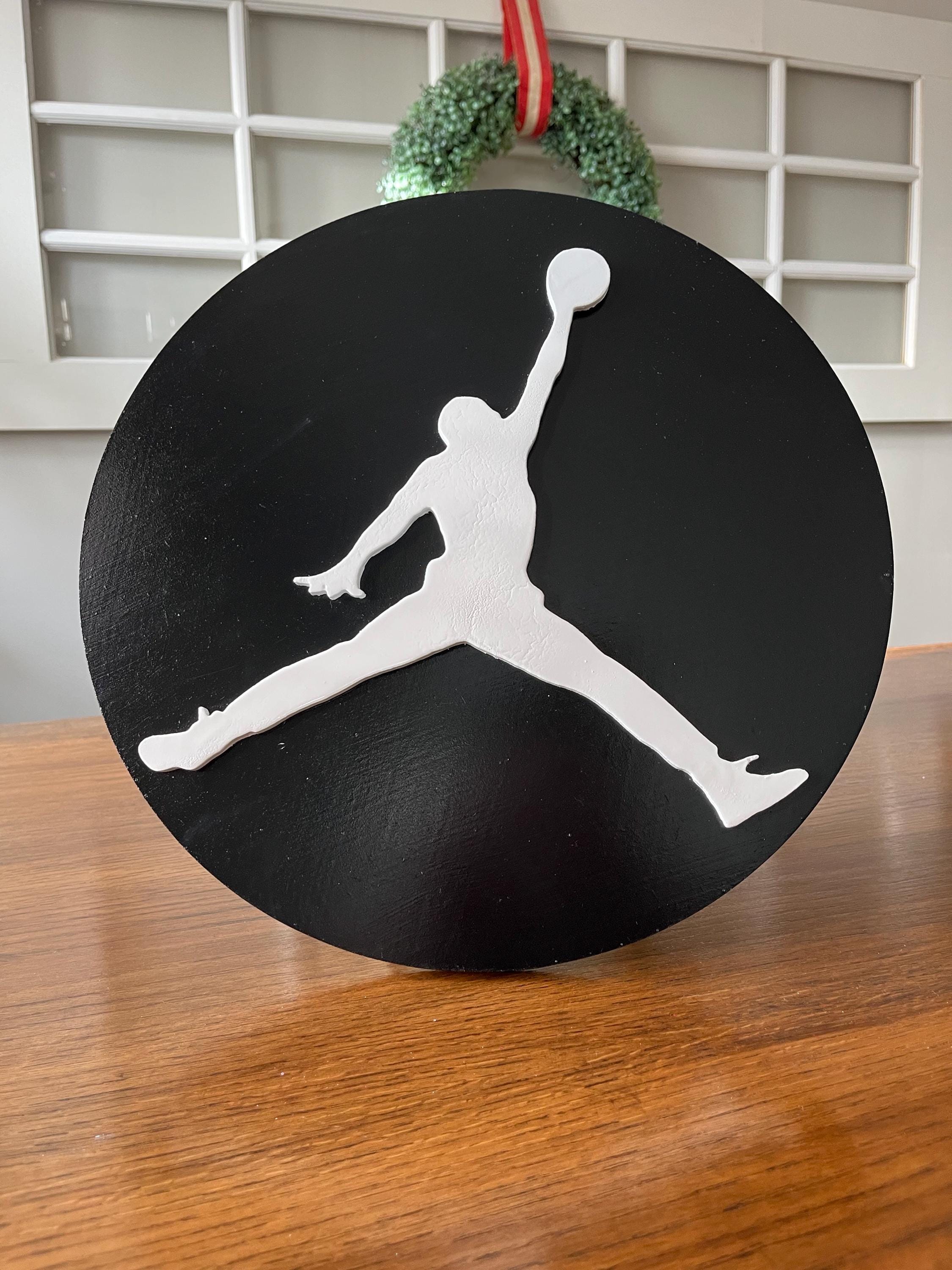 Air Jordan Wooden Sign | Handcrafted Jumpman Wall Art | Sneakerhead ...