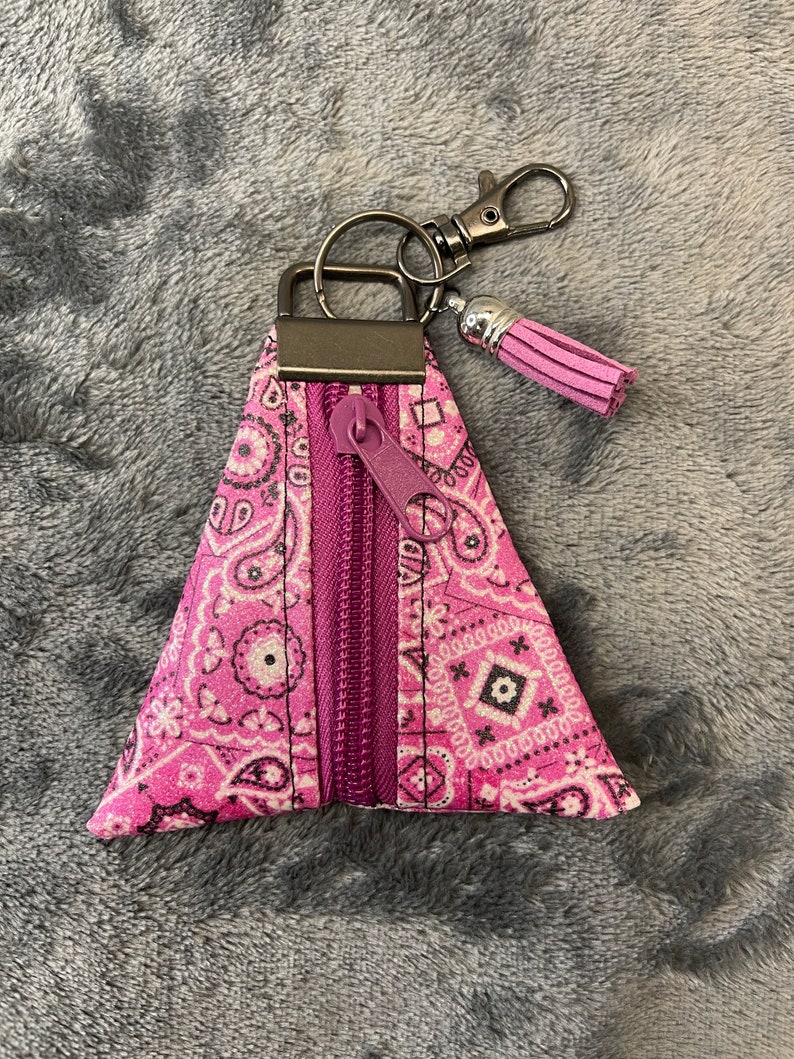 Keychain Fob Zippered Pouch - Etsy