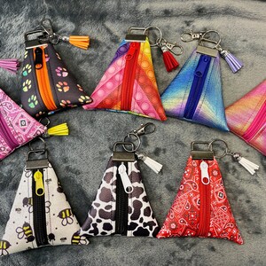 Keychain Fob Zippered Pouch - Etsy