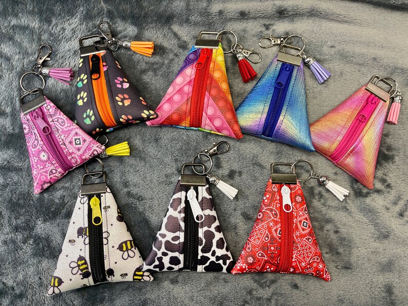 Keychain Fob Zippered Pouch - Etsy