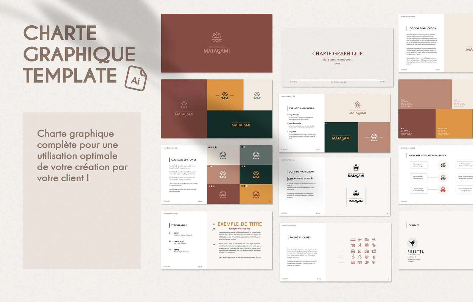 Français Charte Graphique Template, Modèle De Charte Graphique Pour ...
