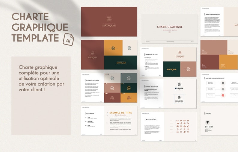 Français Charte Graphique Template, Modèle De Charte Graphique Pour ...