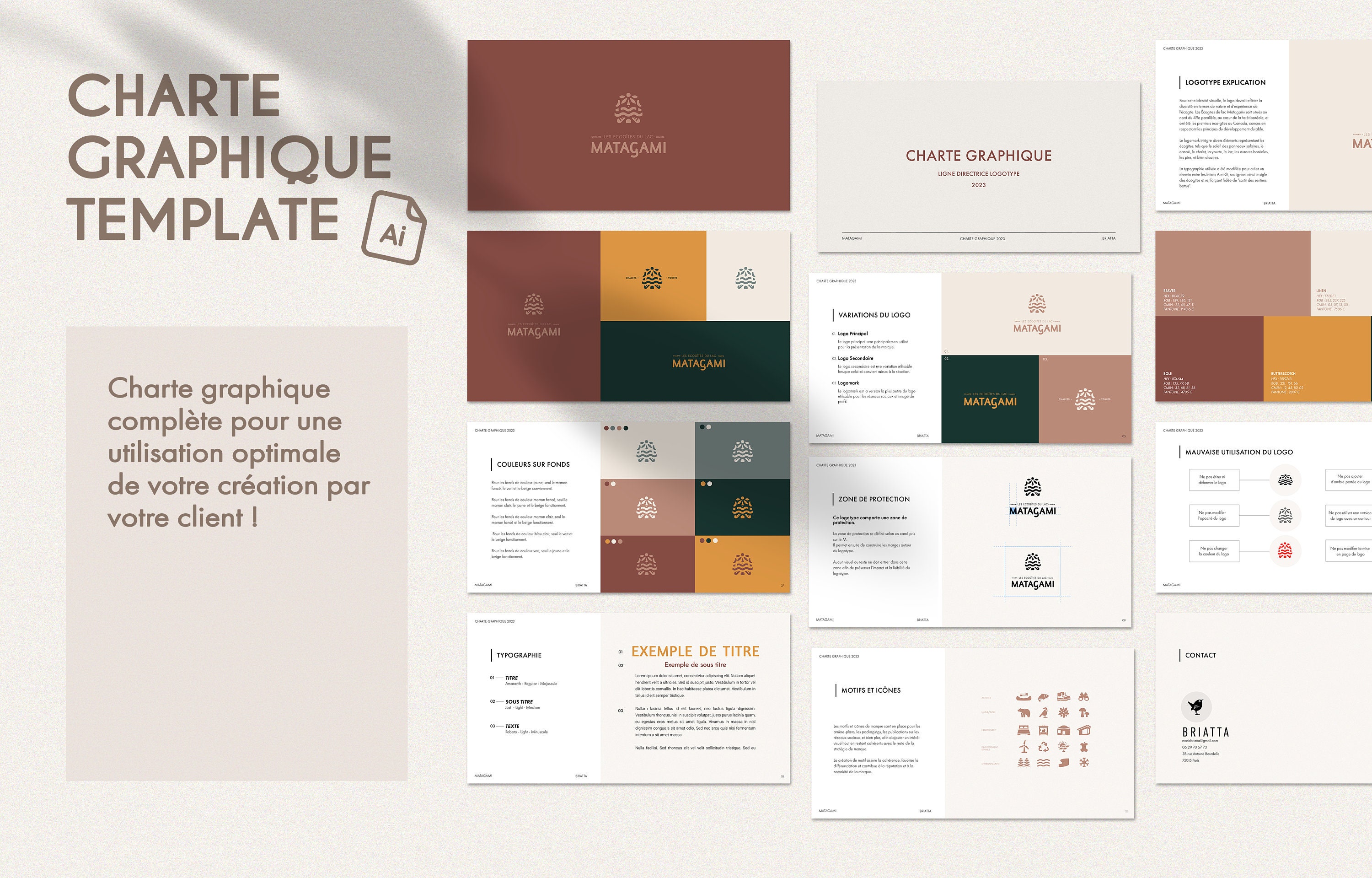 Français Charte Graphique Template, Modèle De Charte Graphique Pour ...
