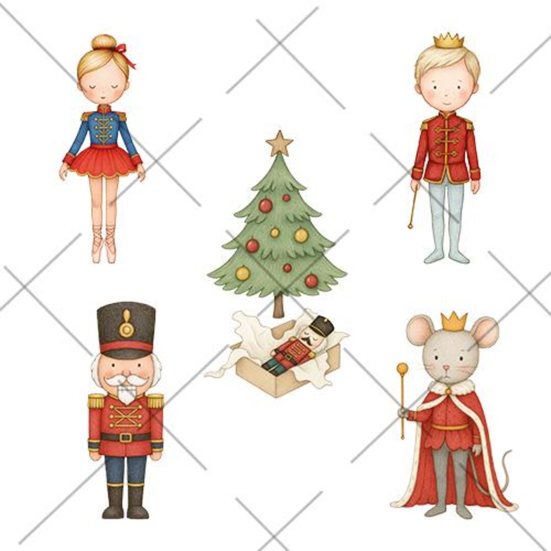 Mini Nutcracker Clipart Set | Transparent PNG - Etsy