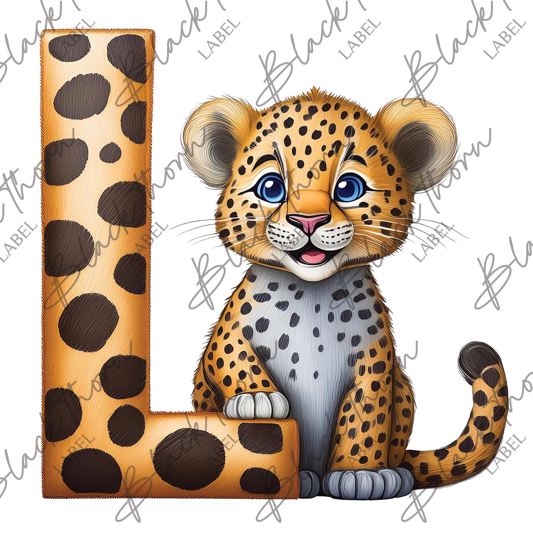 Cute Alphabet Animals, Clipart Set; PNG Downloads, Graphics; Back to ...