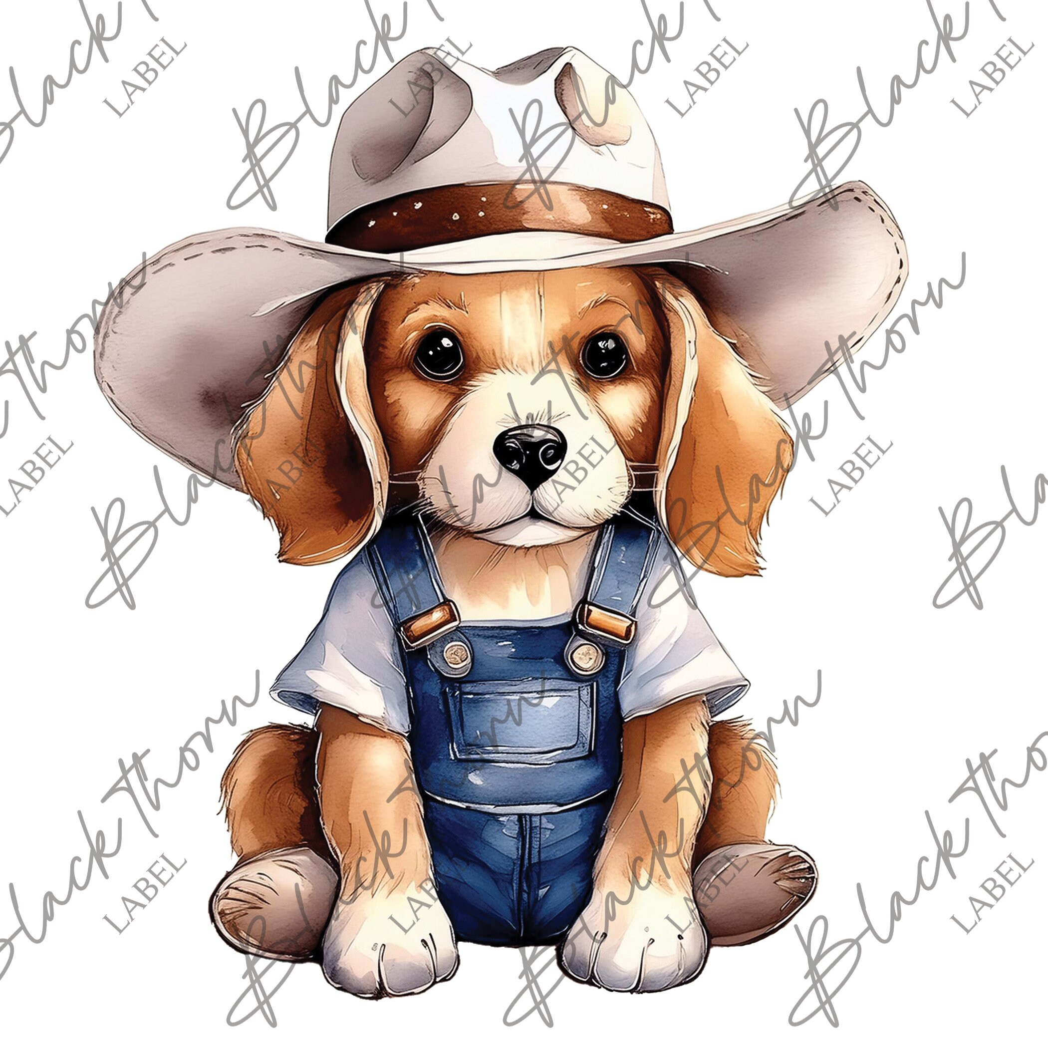 Cute Country Animal Clipart Set PNG Instant Downloads, Watercolor ...