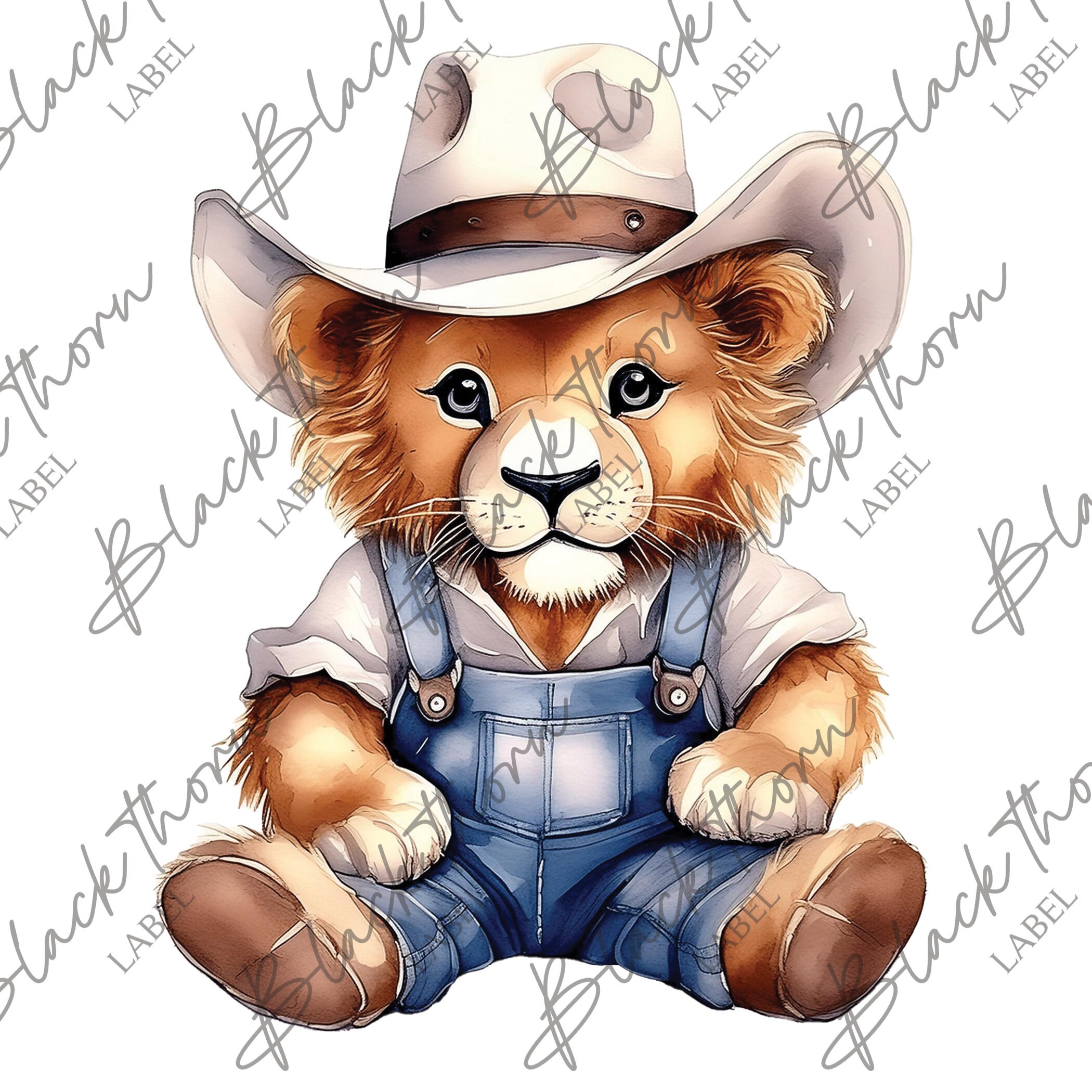 Cute Country Animal Clipart Set PNG Instant Downloads, Watercolor ...