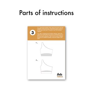 One Shoulder Top XS-XXXL Crop Top Sewing Pattern off Shoulder Pattern ...