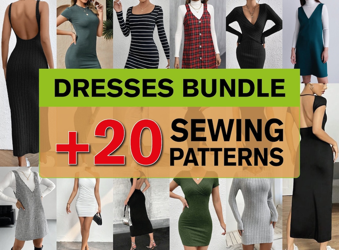 Dress Sewing Patterns Bundle Patterns Dress Pattern PDF Sewing Pattern ...