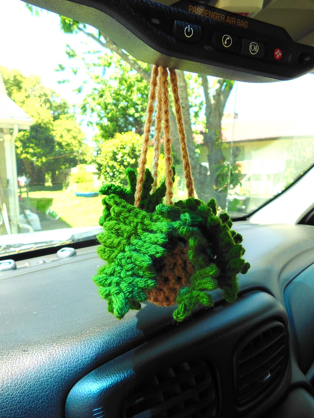 Crochet Hanging Car Fern, Crochet Plant - Etsy