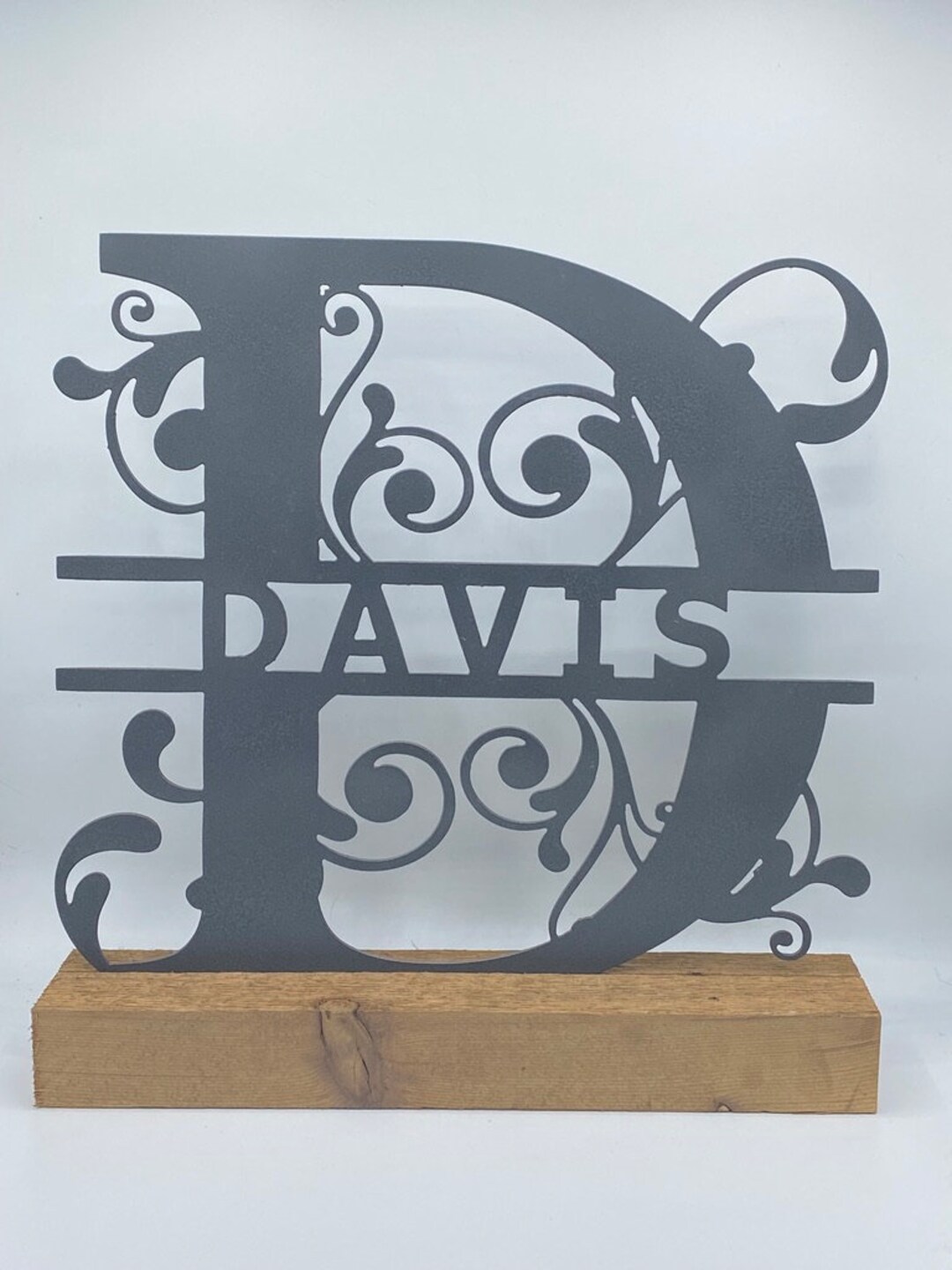 Split Metal "d" Monogram - Davis - Etsy