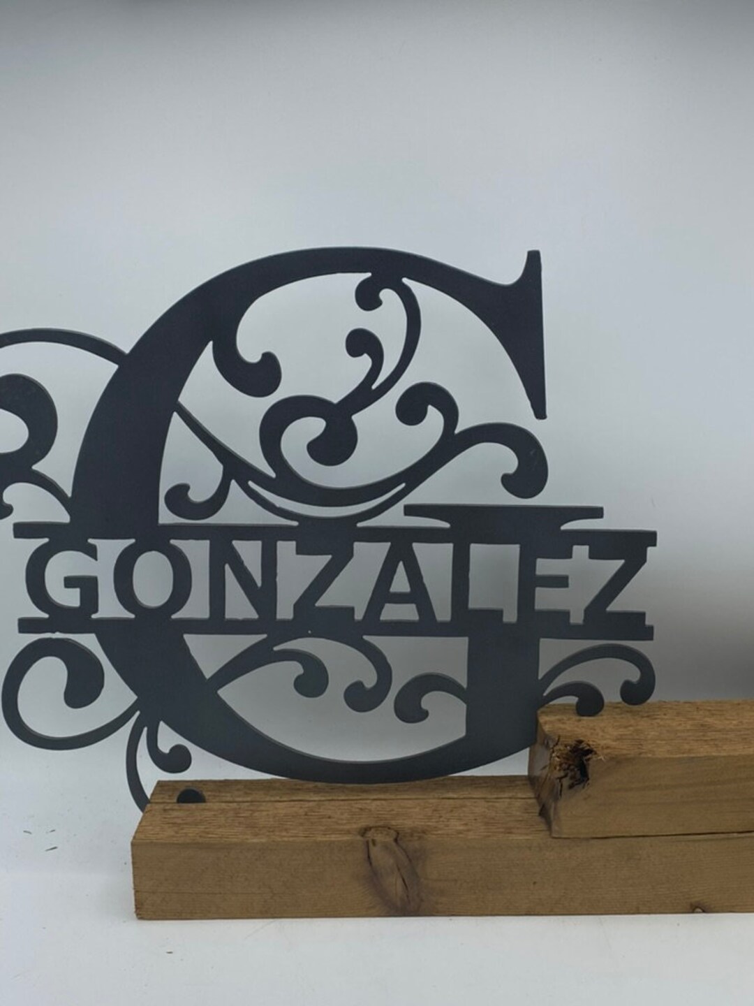 Split Metal "g" Monogram - Gonzalez - Etsy