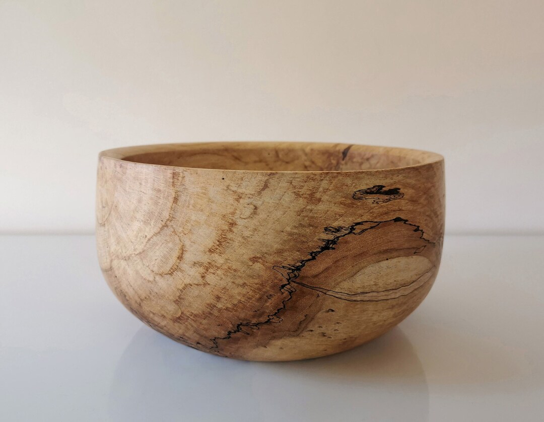 27 X 13.5 Cm Hand Turned Unique Rustic Spalted Solid Sycamore - Etsy