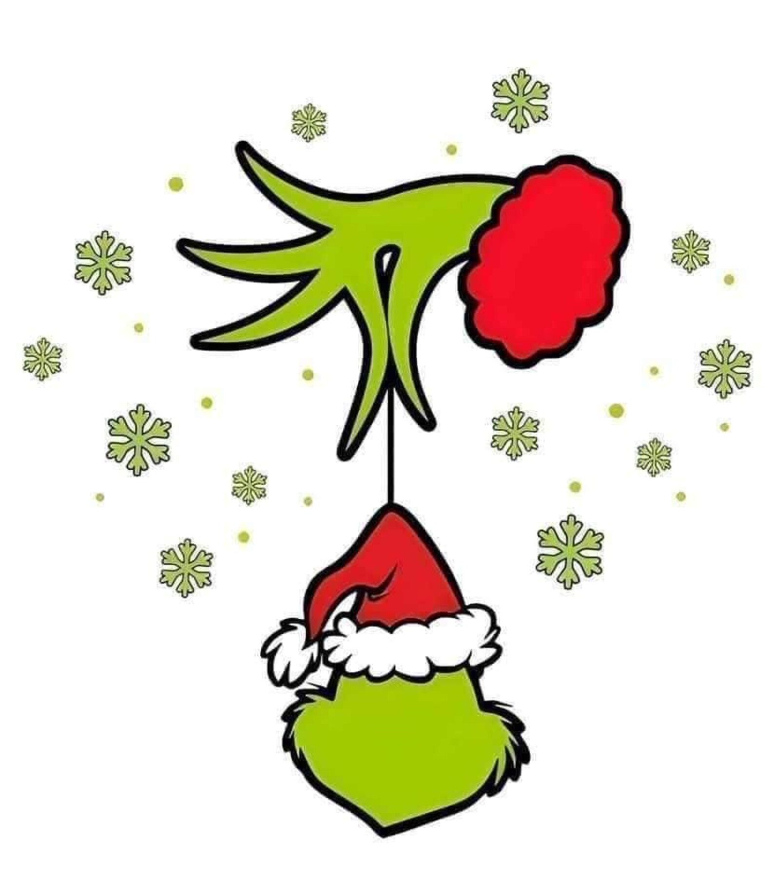 Grinchmas Personalized Name Tree Flat Round Ceramic Ornament - Etsy