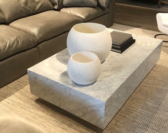 Travertine Marble Side Table Marble Coffee Table Marble End - Etsy