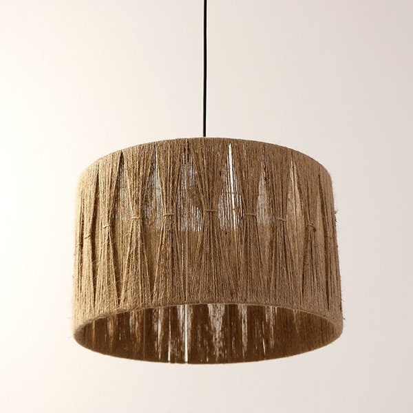 Jute Pendant Light - Etsy