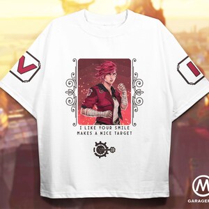 Unisex Oversize Arcane Vi Black-white Tshirt, League of Legends ...