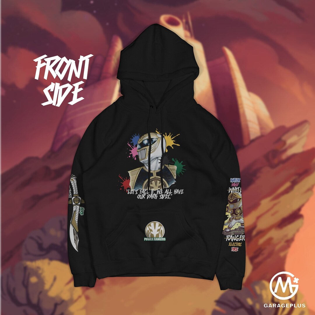 Unisex Oversize Power Rangers White Ranger Hoodie,blue Ranger,pink ...