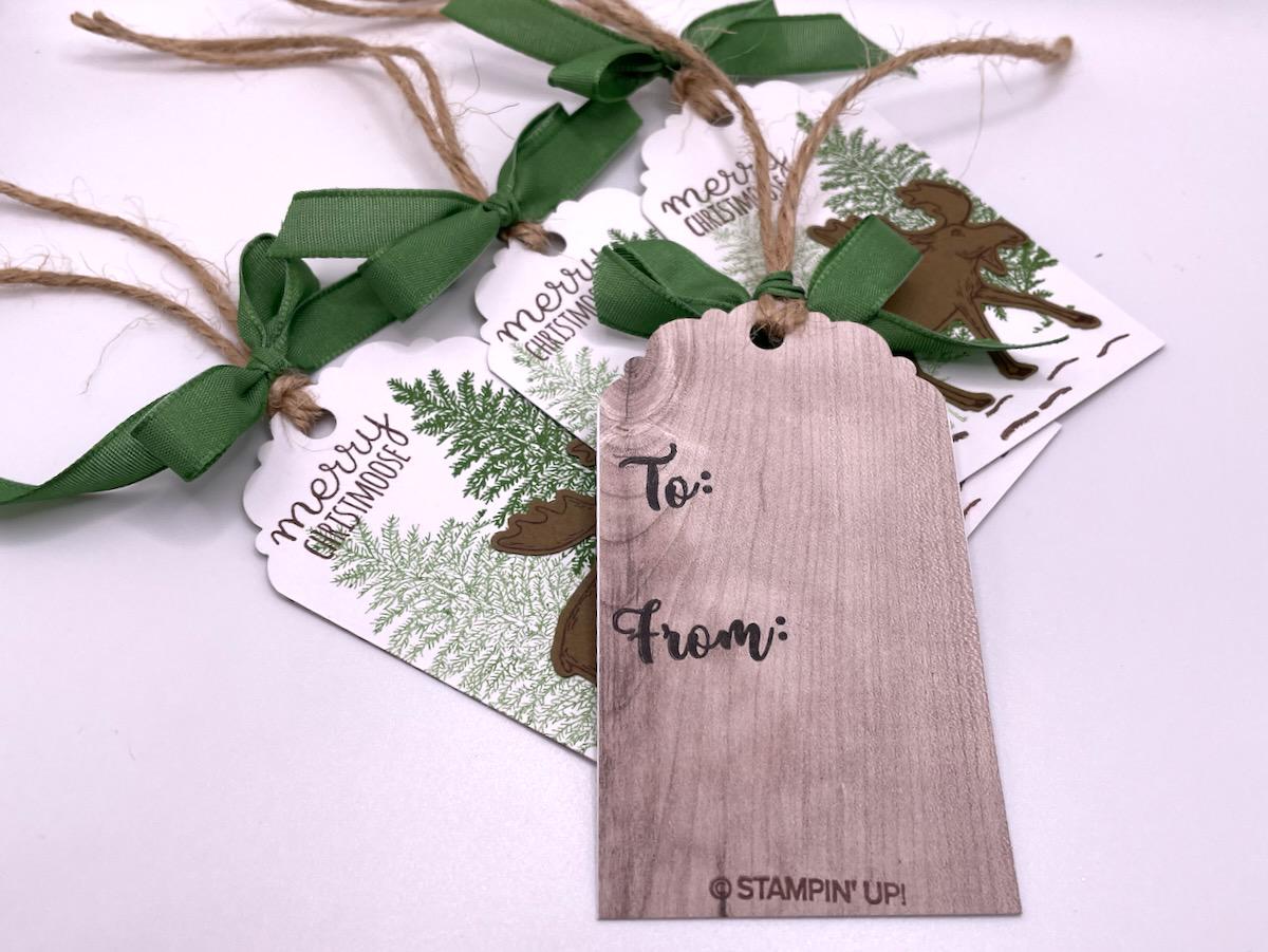 Merry Christmoose Gift Tags Set of 4 Christmas Moose Tags Handmade ...