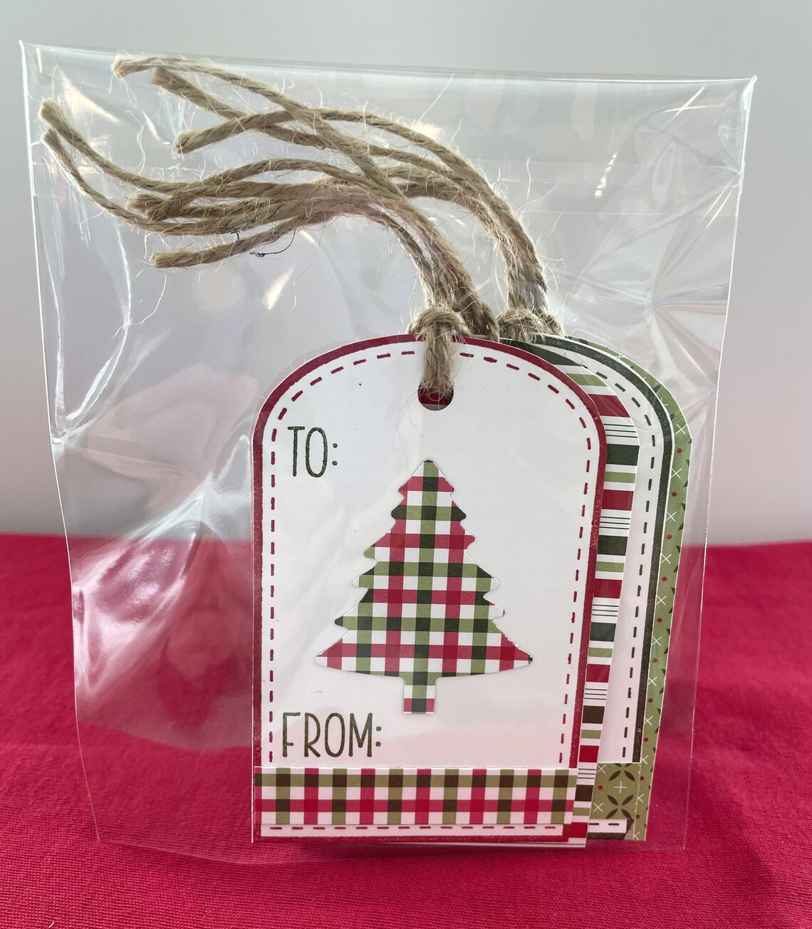 Merry Christmas Tree Tags | Set of 4 Christmas Tree Gift Tags ...