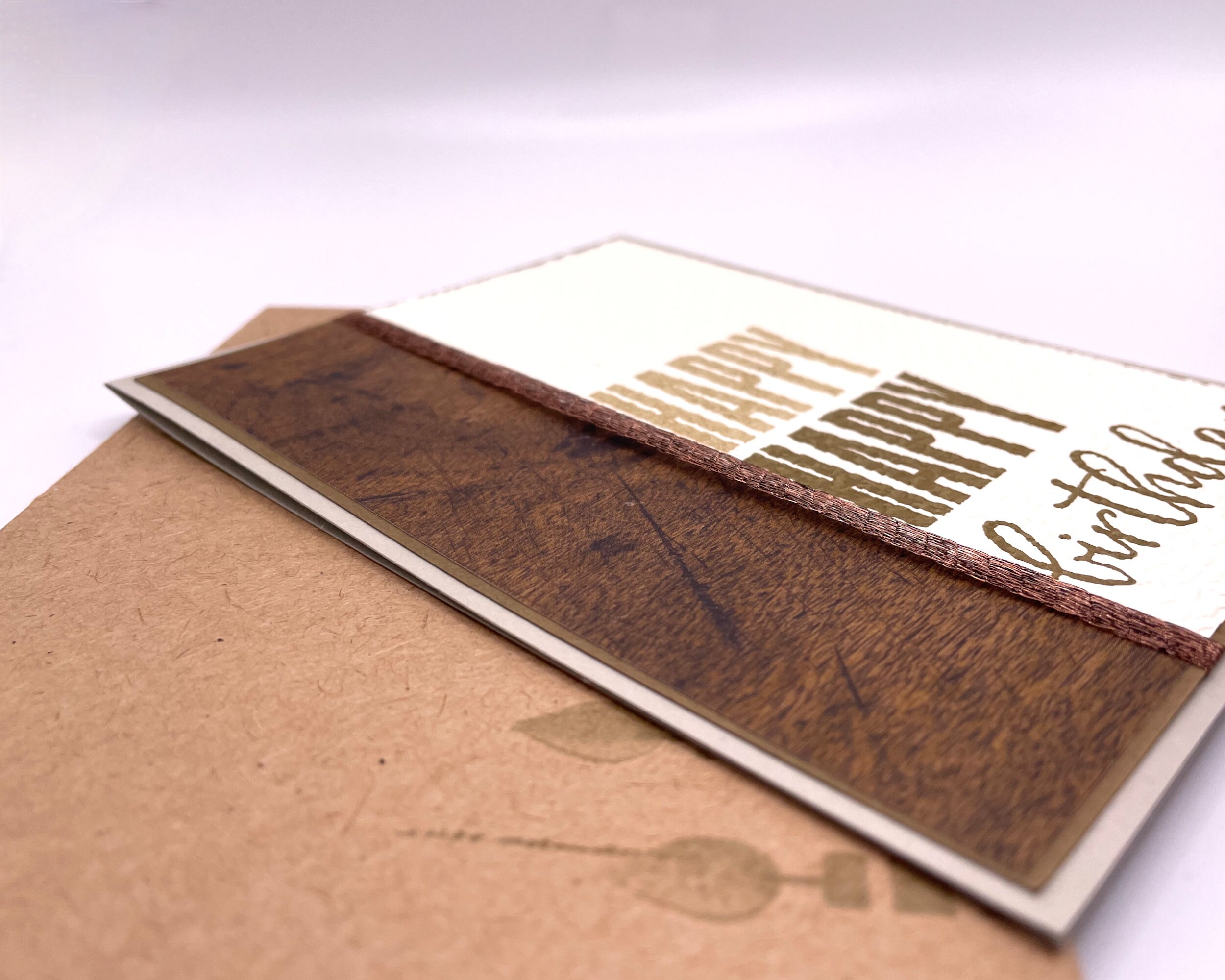 Happy Happy Birthday Masculine Greeting Card Farmhouse Inspired Wood ...