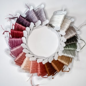 Digital DMC Cozy Blooms Embroidery Thread Palette, Unique Floss Color ...