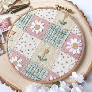 Patchwork Embroidery Quilt PDF Guide, Hand Embroidery Digital Download ...