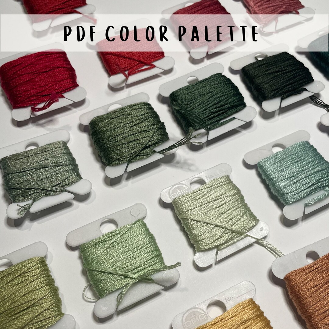 Digital DMC Holiday Spirit Embroidery Thread Palette, Christmas, Unique ...