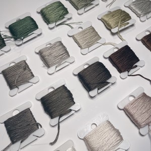 Digital DMC Botanist Embroidery Thread Palette, Muted Greens and Browns ...