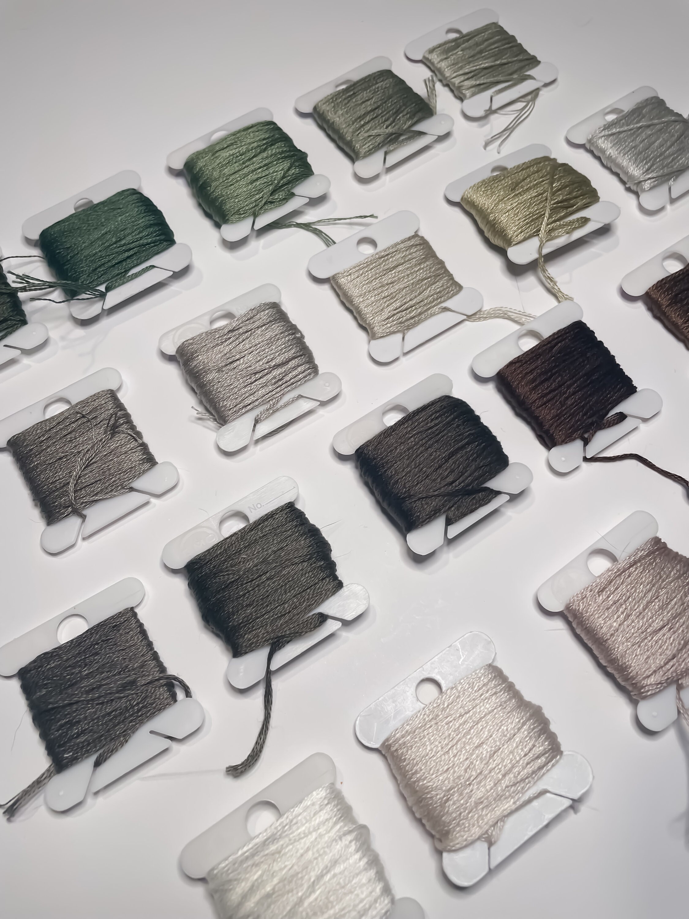 Digital DMC Botanist Embroidery Thread Palette, Muted Greens and Browns ...
