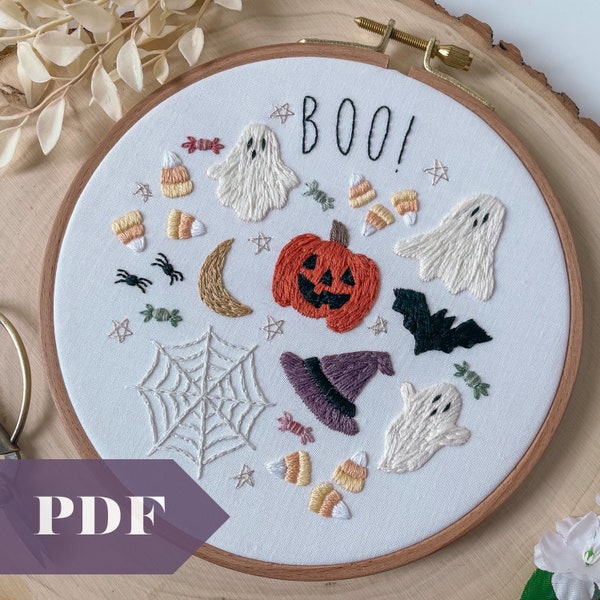 Halloween Embroidery Pattern - Etsy