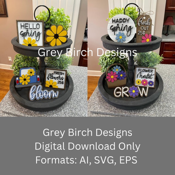 Spring Tiered Tray - Etsy