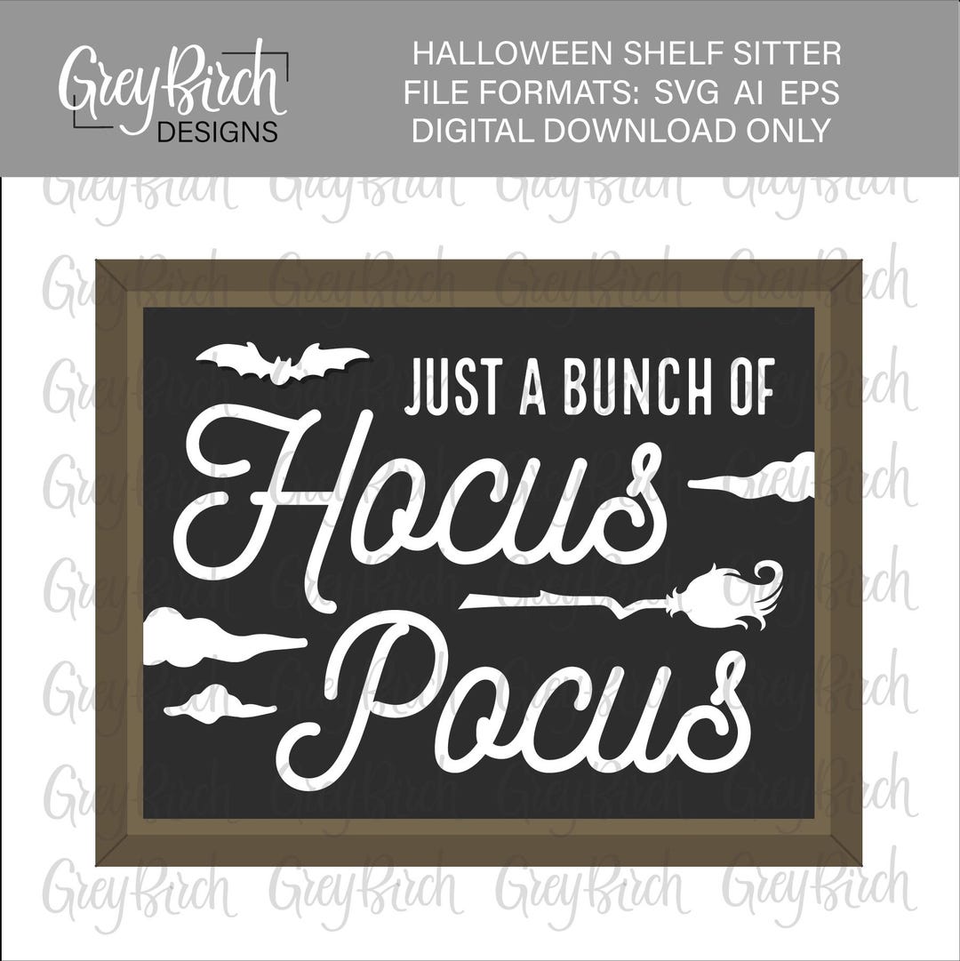 Hocus Pocus Shelf Sitter Laser File | Halloween Decor | It's Just a ...