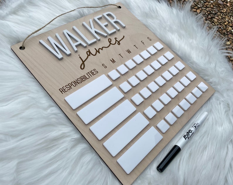 Chore Chart Base Svg | Responsibility Chart | Laser Files | Glowforge ...