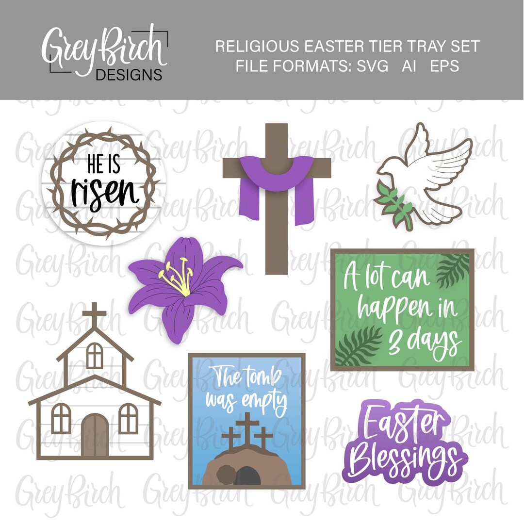 Religious Easter Tier Tray Set | Laser Cutting Digital Download ...