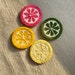 Lemon Car Coaster,set of 2 Punch Needle Car Coasters,car Accessories ...