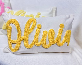 Custom Embroidered Pillow Personalized Gift, Home Decor, Anniversary ...