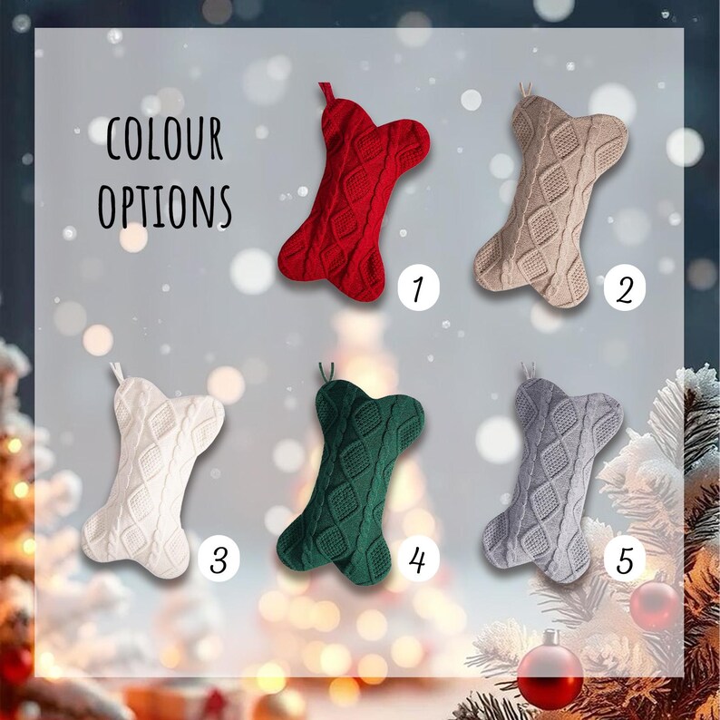 Pet Stockings,dog Bone Christmas Stockings With Name, Bone Holiday ...