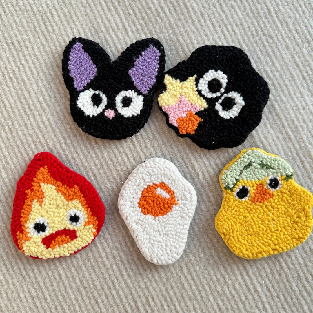 Set of 2 Punch Needle Coasters,drink Coasters,coffee Coasters,best ...