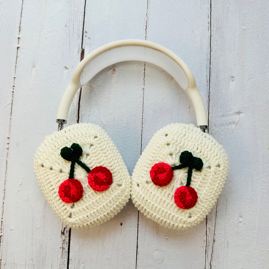 Crochet Cherry Airpods Max Headphone Cover | Cute AirPod Max Case ...
