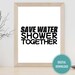 Save Water Shower Together, Bathroom Sign, Printable Wall Art, Bathroom ...
